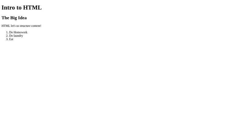 Intro to HTML Lesson Starter