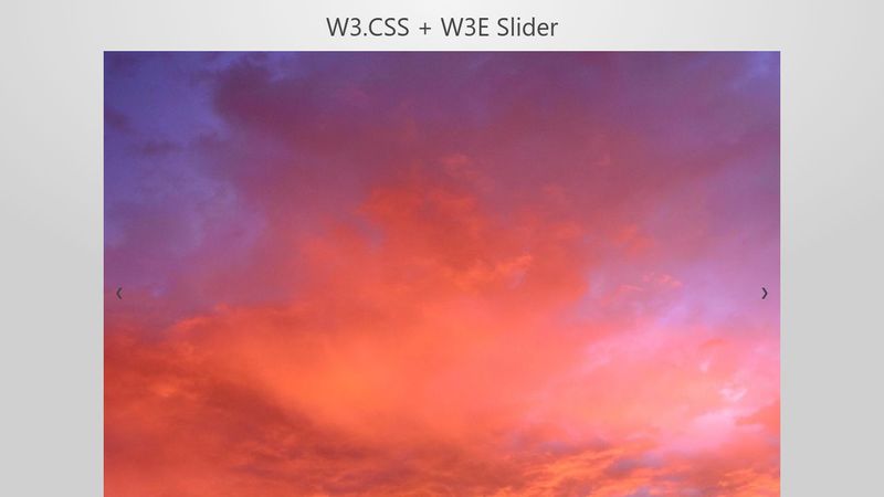 W3.CSS + W3E, HTML/CSS Slider