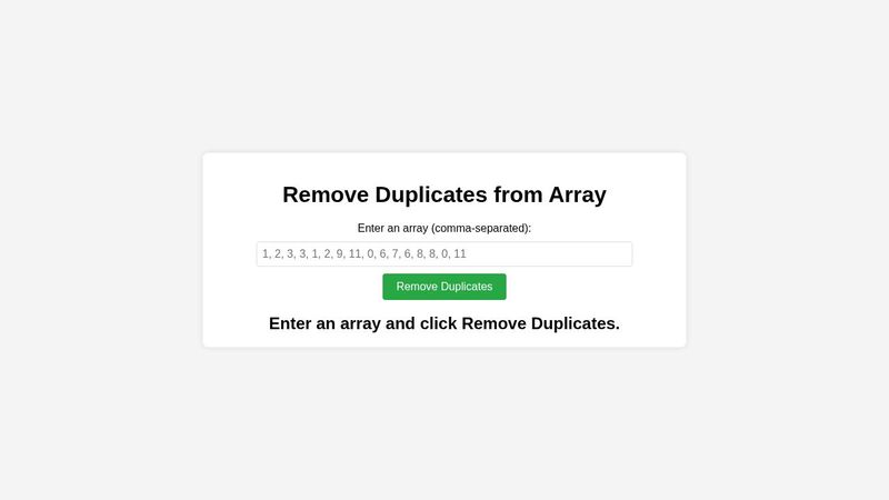 Removing the duplicates