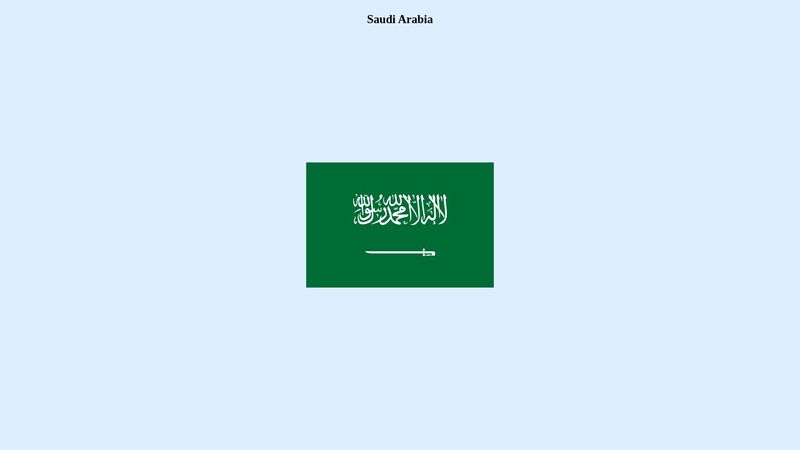 CSS Flag : Saudi Arabia