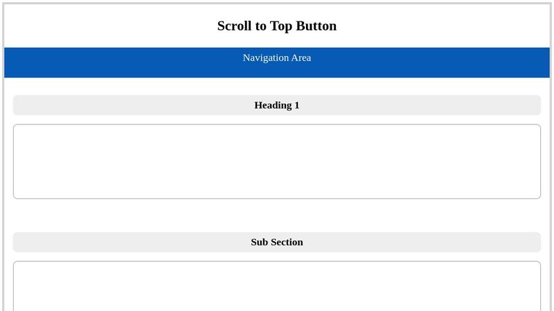 JavaScript - Scroll to Top Button