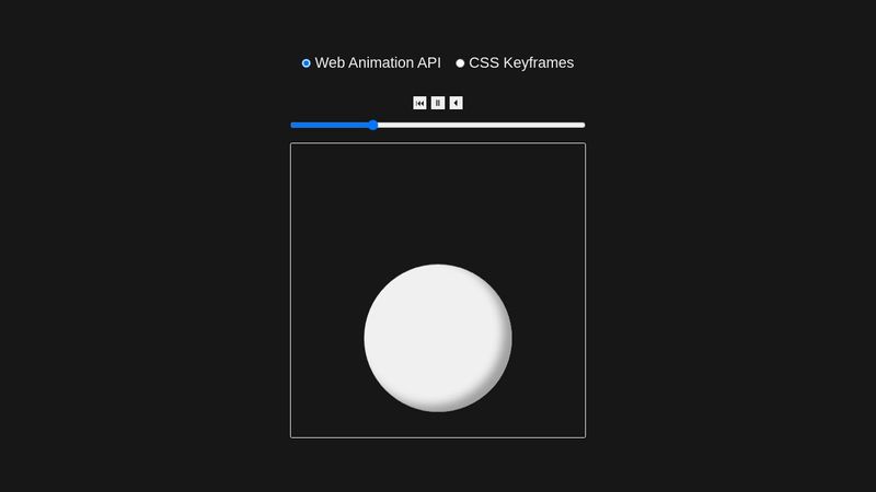 Web Animations API playground