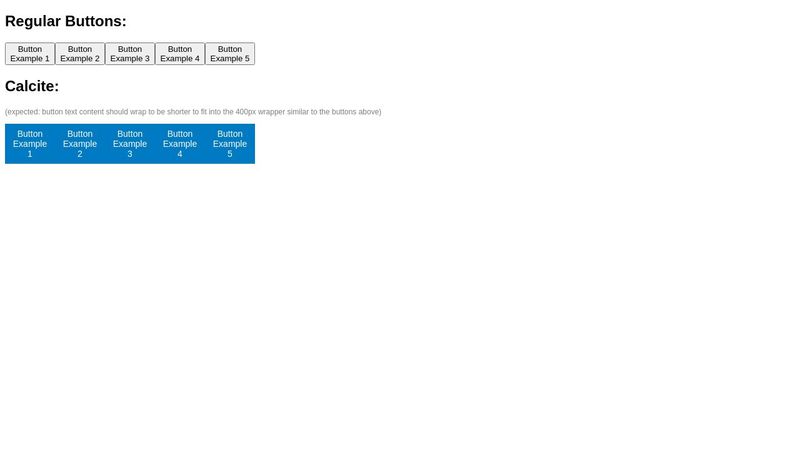 Calcite Buttons do not work within flex like regular HTML buttons - WORKAROUND