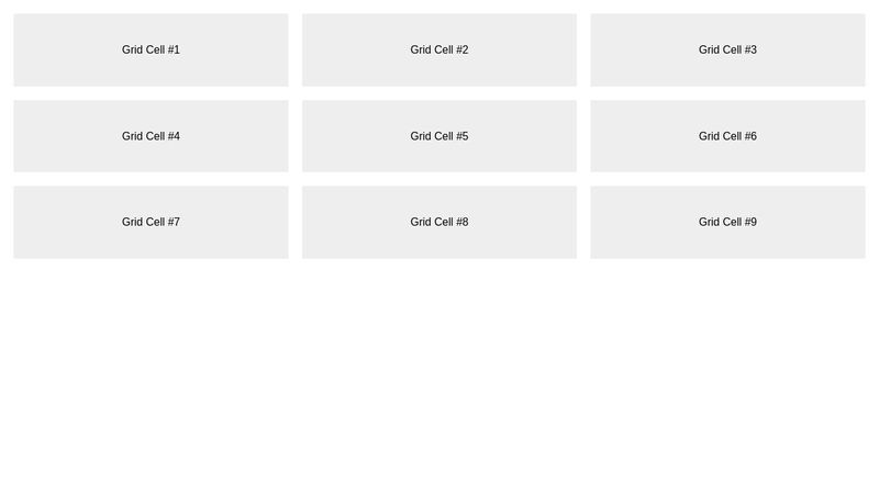 3x3 CSS Grid