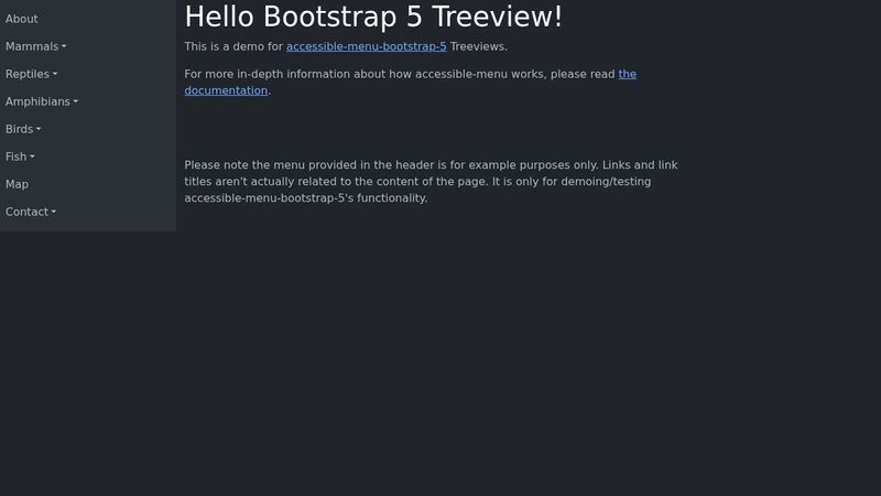 Bootstrap 5 Treeview v2 Example