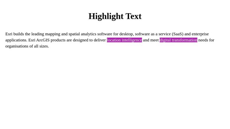 HTML - Highlight text