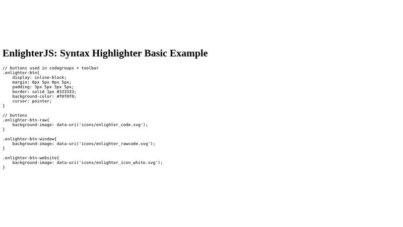 EnlighterJS: Syntax Highlighter