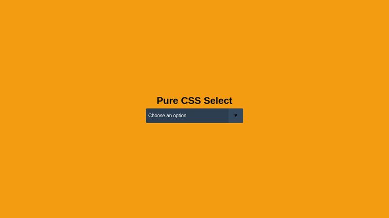 Pure CSS Select