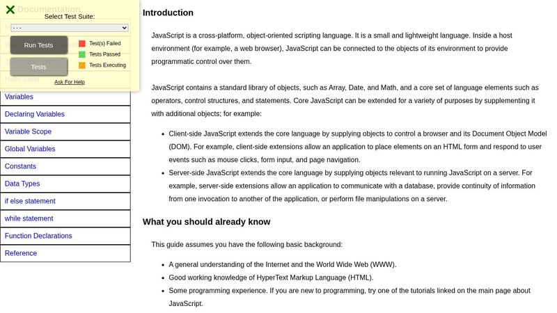 Technical Documentation page