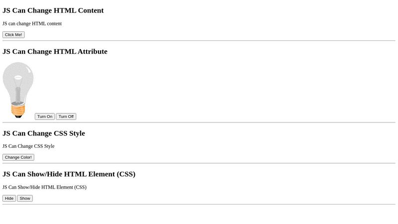 Tugas JavaScript HTML DOM