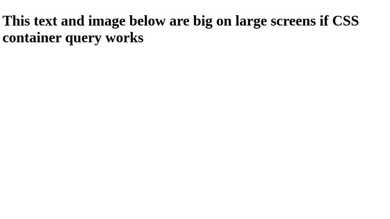 CSS Container Queries