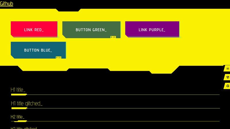 Cyberpunk 2077 theme CSS