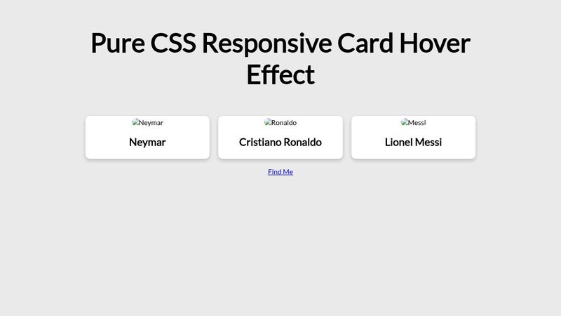 Pure CSS Card Hover Effect