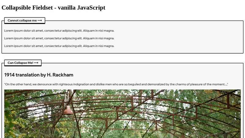 Collapsible - vanilla JavaScript