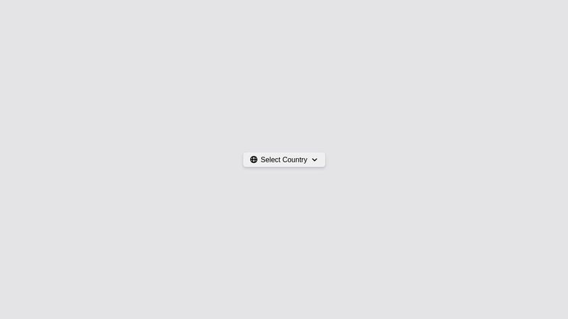 Country Dropdown Selector in HTML and CSS