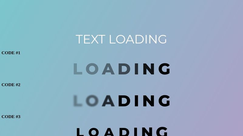 CSS Text Loading
