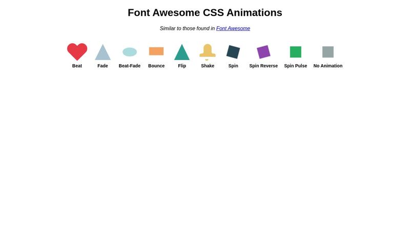 Font Awesome CSS Animations