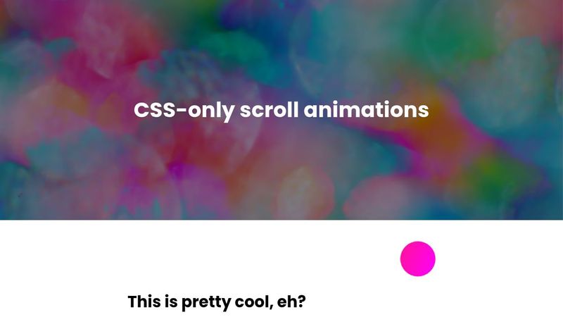 CSS-only scroll animation timelines