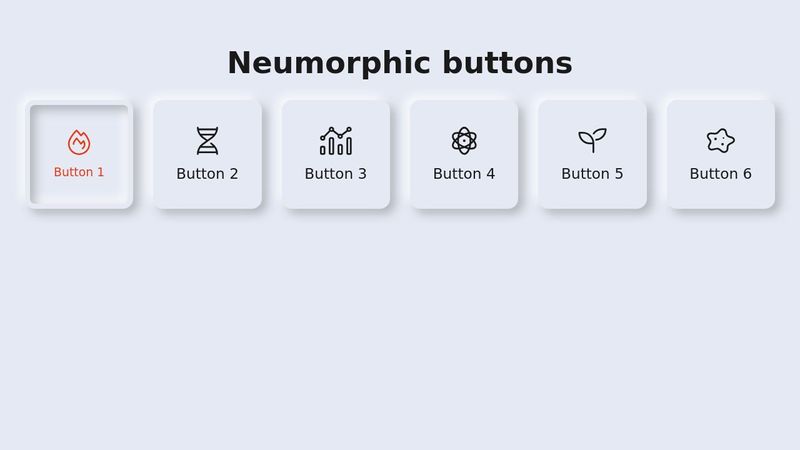 Neumorphic buttons