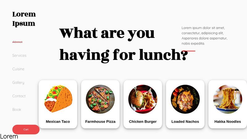 Responsive food order website