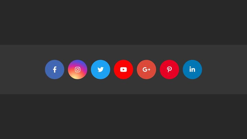 Social Media Icon Hover Animation