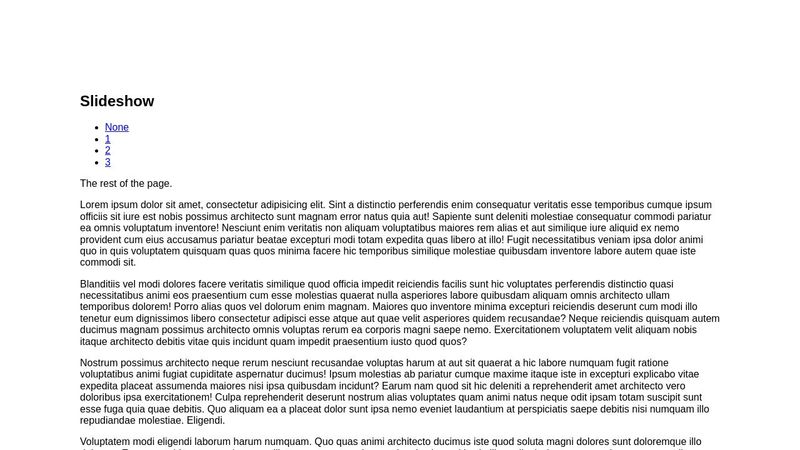 A pure CSS slideshow