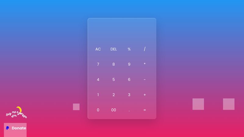 How To Make Calculator Using Html Css And Javascript Glass Morphism