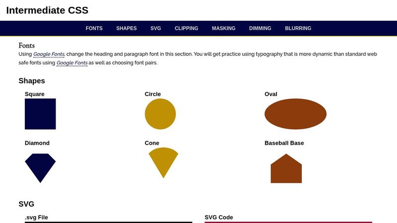 ACTIVITY // INTERMEDIATE CSS