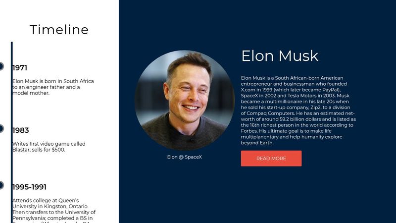 Tribute Page for Elon Musk