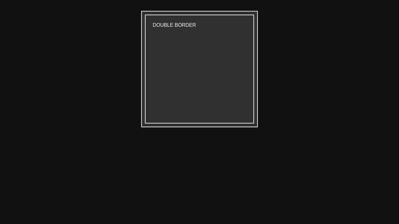 Double Border CSS