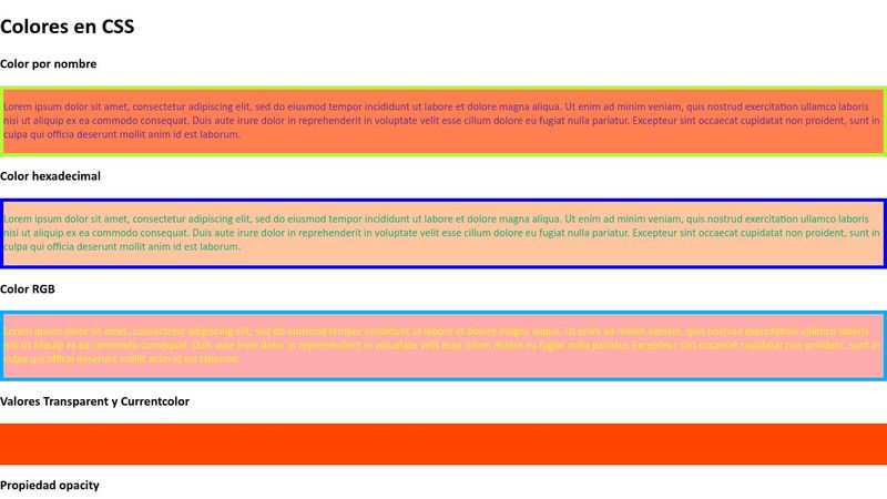 Aprendiendo CSS - Colores en CSS