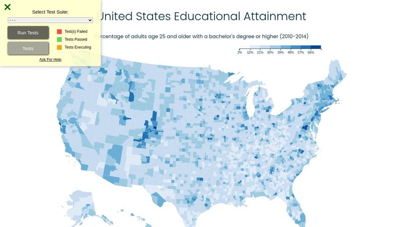 Choropleth Map (D3.js + React)
