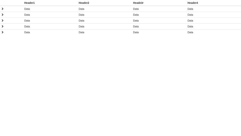 Nested Table -Tree View