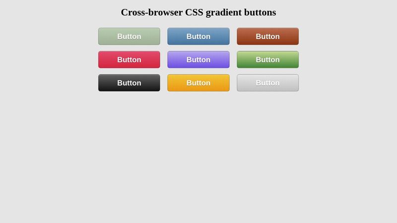 Cross browser gradient buttons with CSS3
