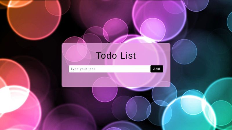 Simple TodoList HTML/CSS/JS