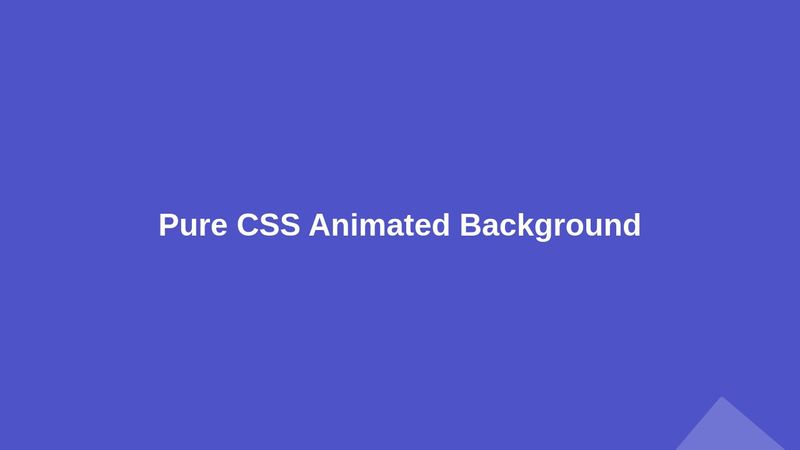 Animated Background | Pure CSS