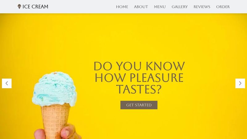 Responsive Ice Cream Website