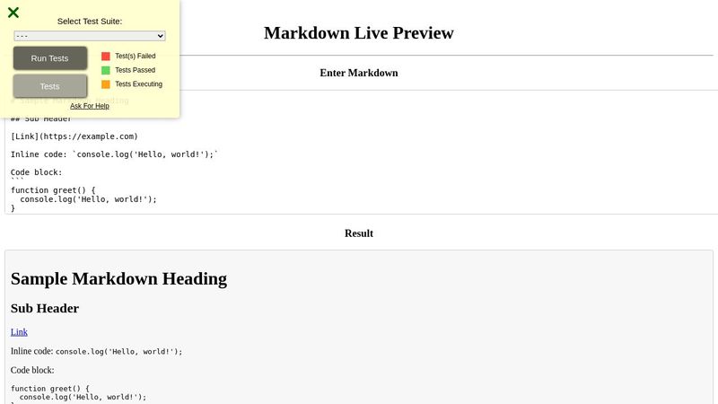 Markdown Live Preview