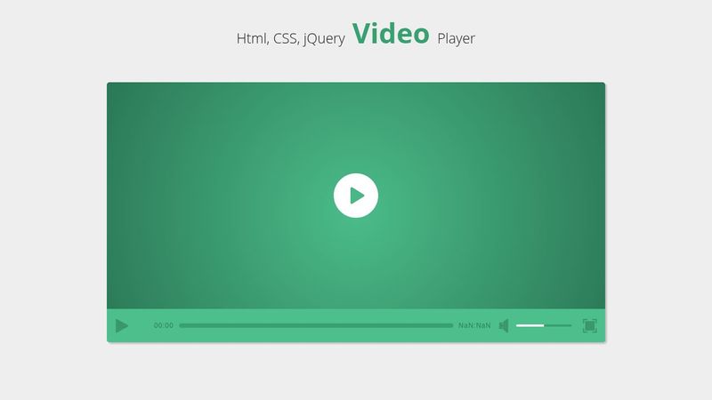 Video Player For Website Using Html Css Jquery Html5 Video Player