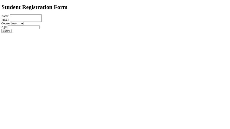 student registration form 2