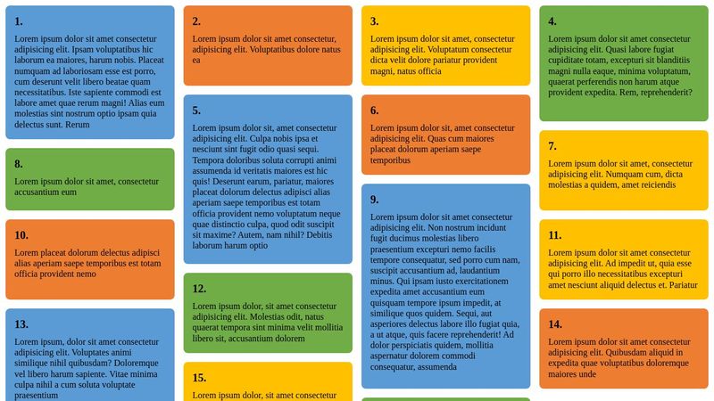 CSS Grid Layout Masonry