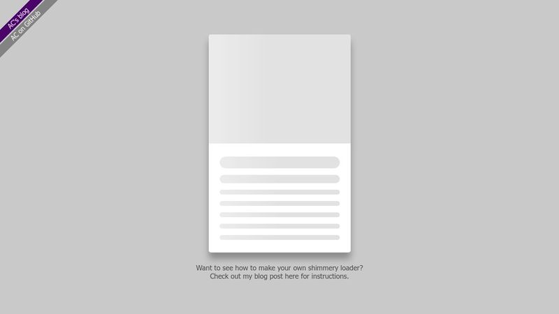 Shimmery loading effect - HTML, SCSS