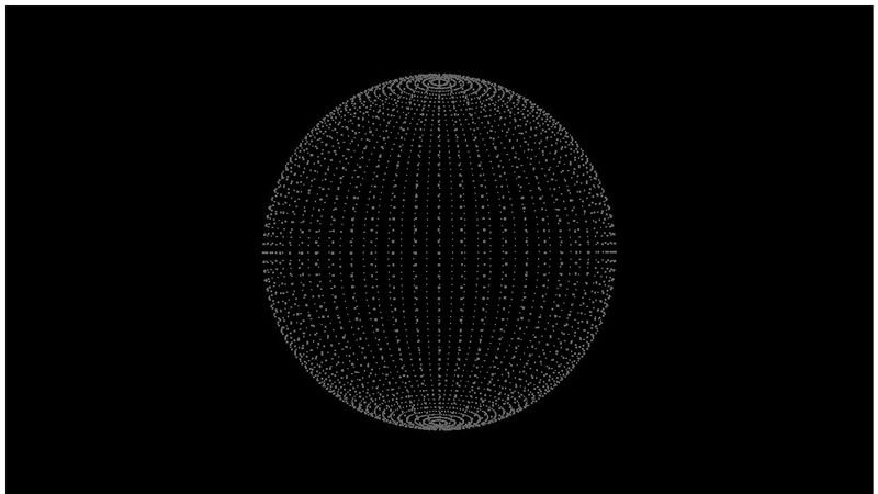Three.js pulsing particle sphere