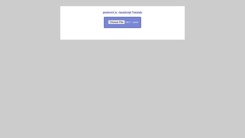 Upload Single file using JavaScript FileReader API
