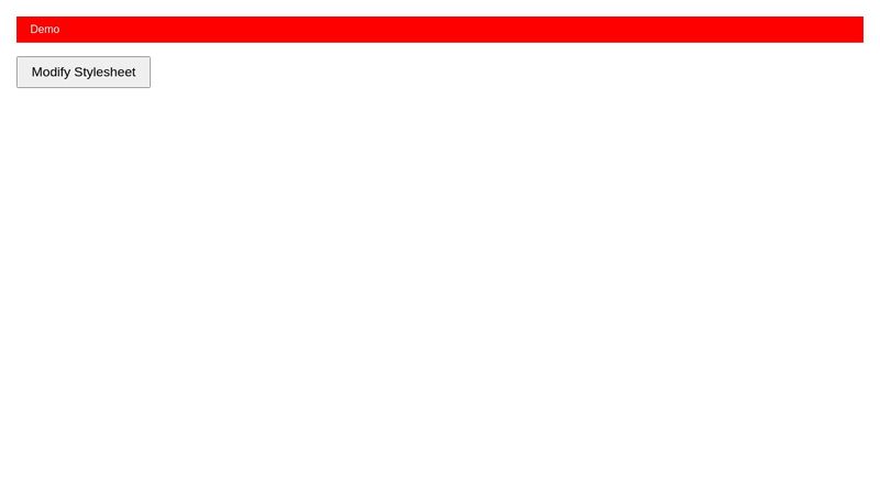 Change CSS stylesheets dynamically