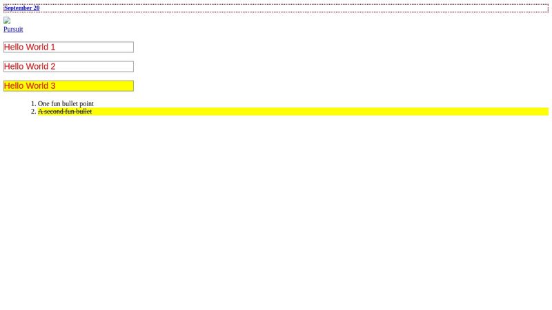 Pursuit HTML Workshop