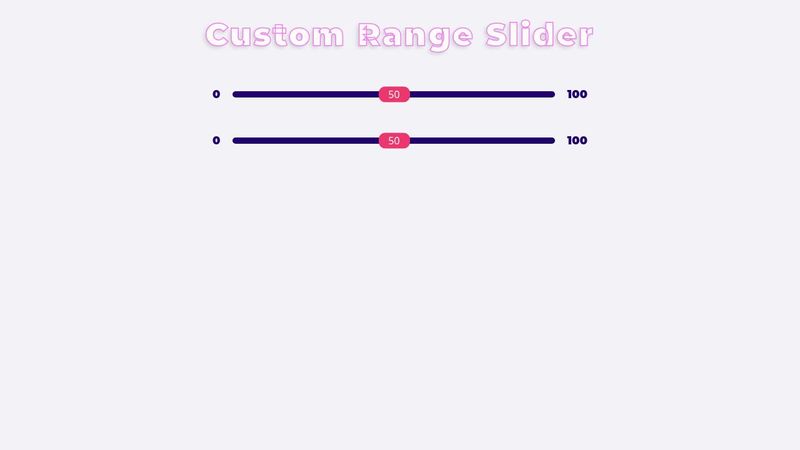 Custom Range Slider