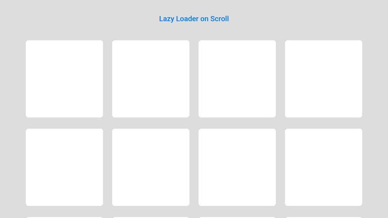 Lazy loader on scroll