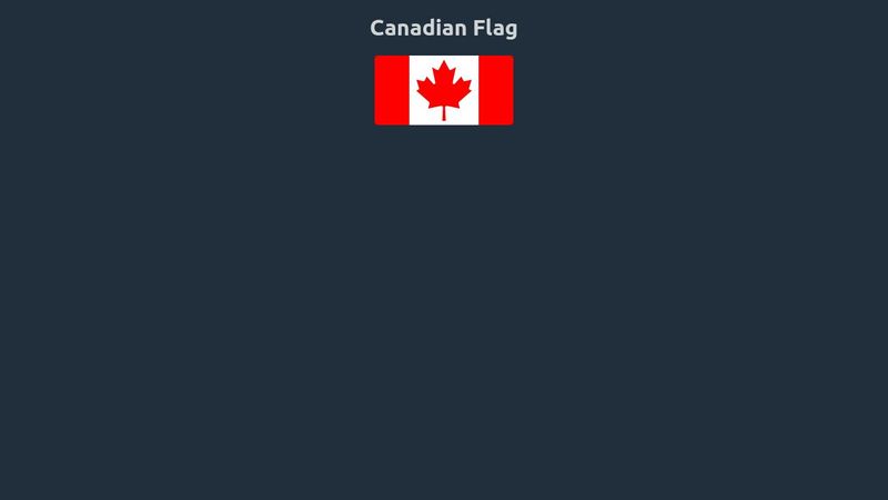 Canadian Flag | pure CSS