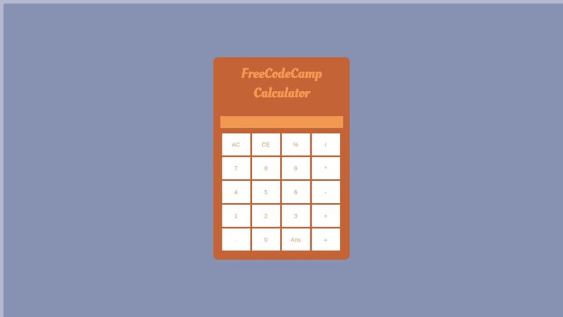 FreeCodeCamp = Javascript Calculator